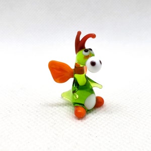 Glass Miniature Dragon, Blown Glass Dragon, Glass Miniature, Handblown ...