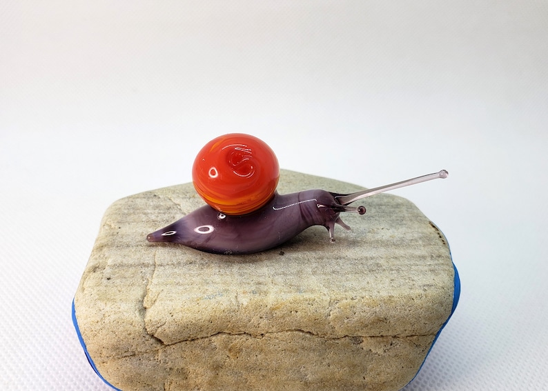 Snail Sculpture Blown Glass Snail Art Glass Glass Snail | Etsy