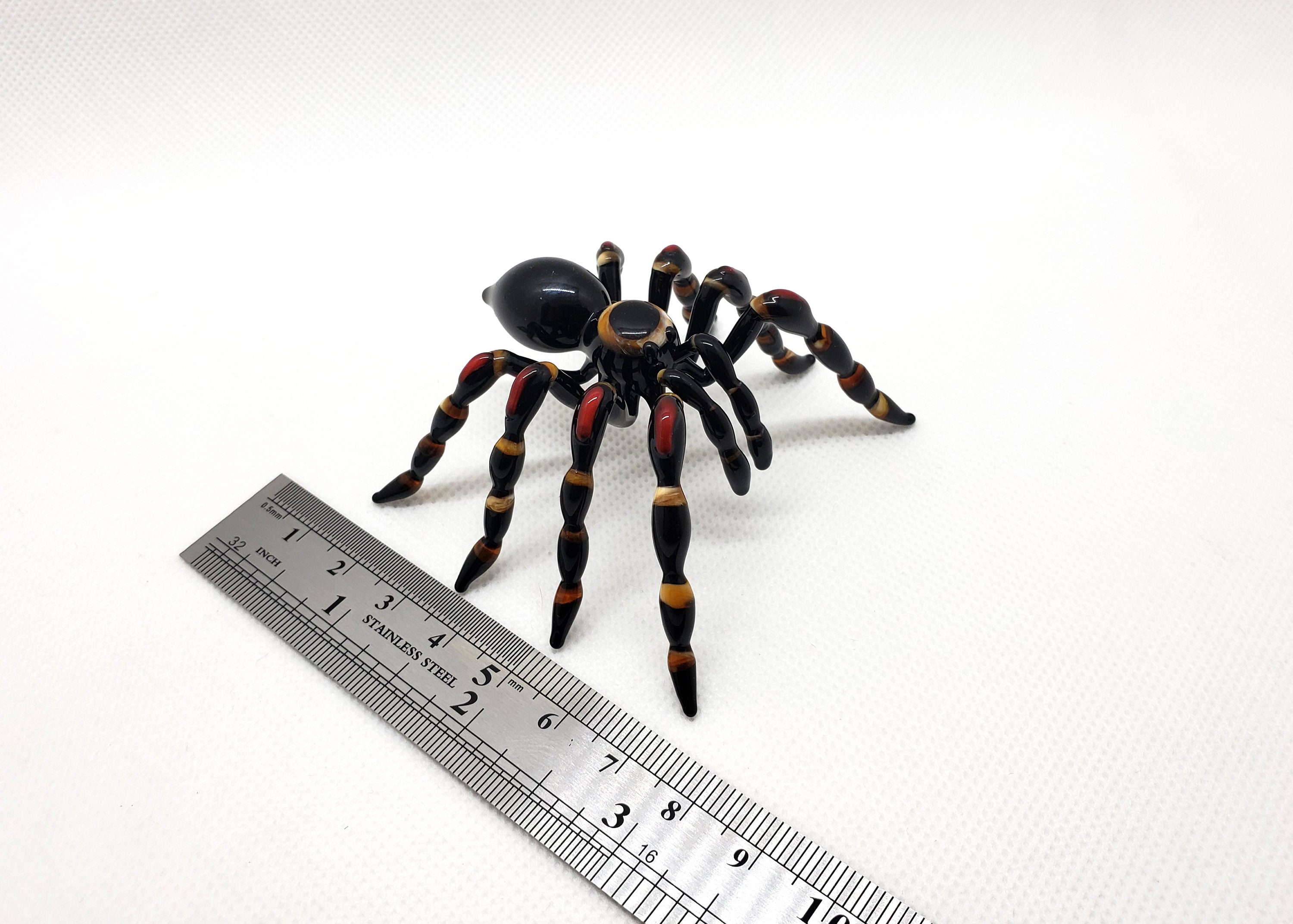 Glass Figurine Tarantula, Hand Blown Glass Tarantula, Blown Glass ...