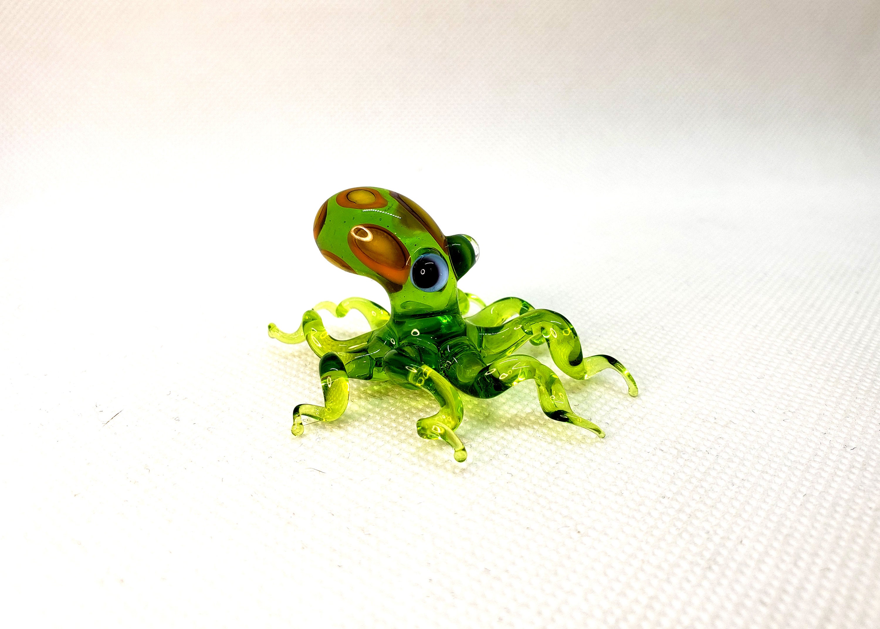 Glass Octopus, Miniature Octopus, Handcrafted Glass Animal, Little ...