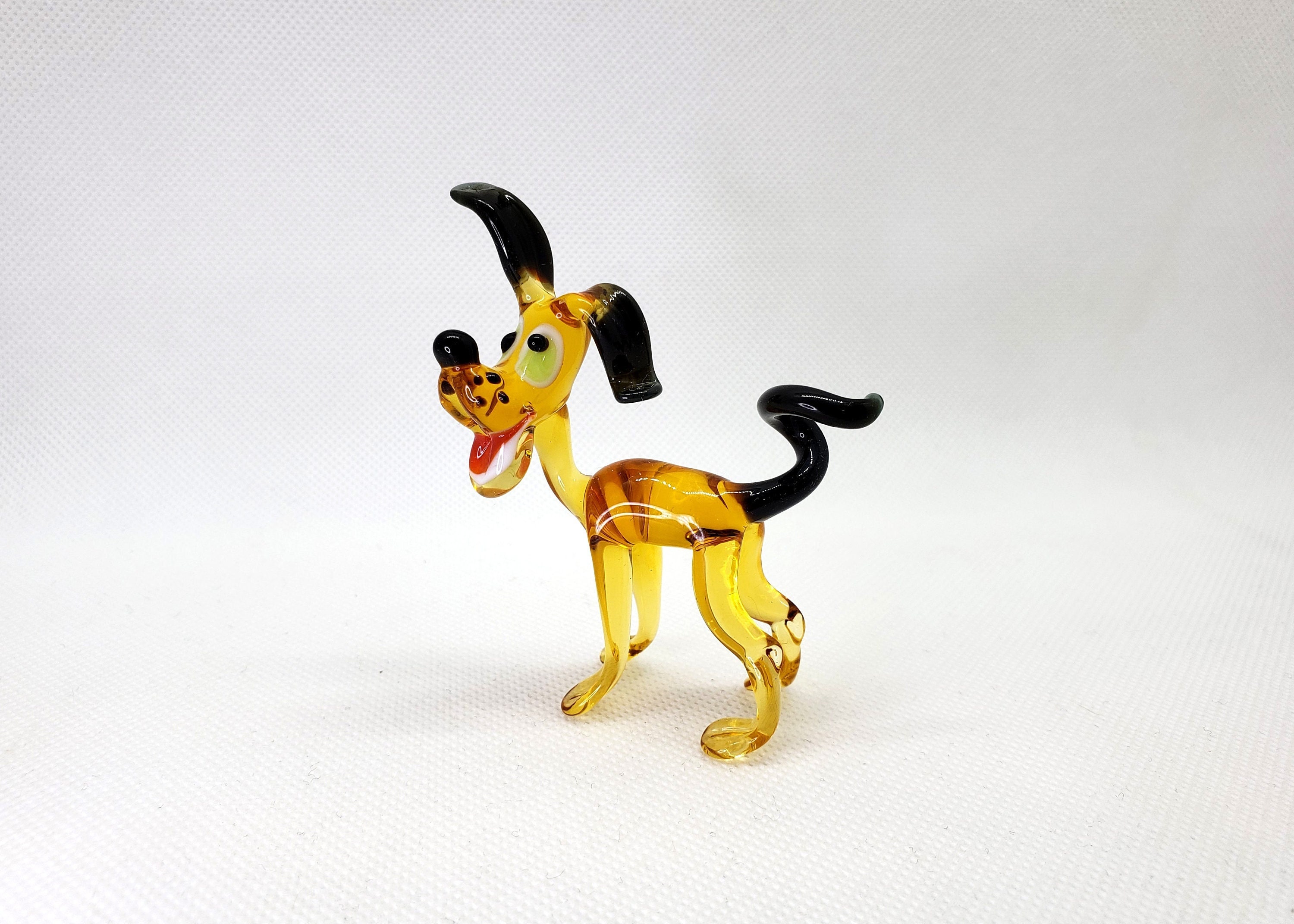 Dog Figurine Glass Dog Collection Glass Dog Miniature Glass - Etsy