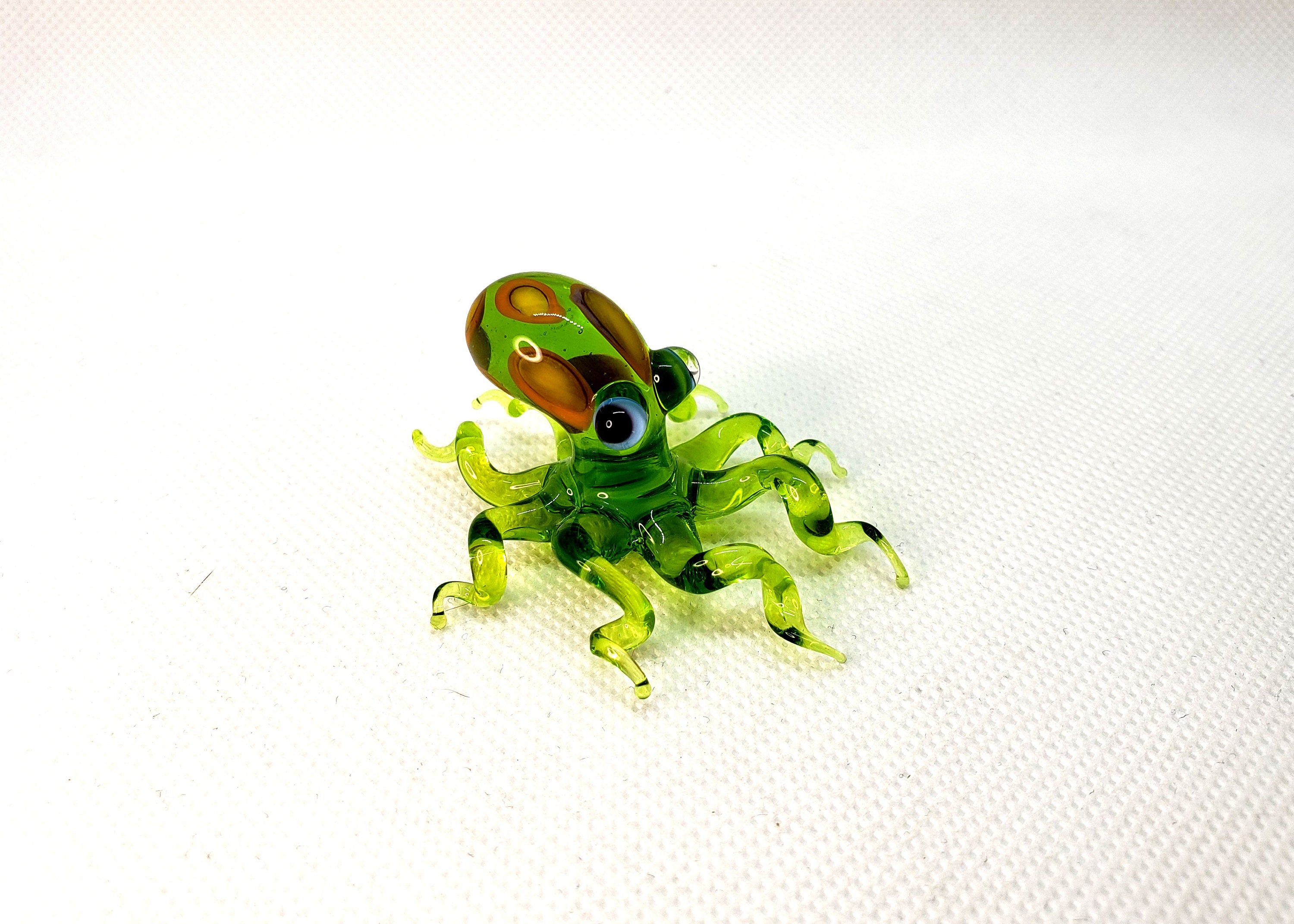 Glass Octopus, Miniature Octopus, Handcrafted Glass Animal, Little ...