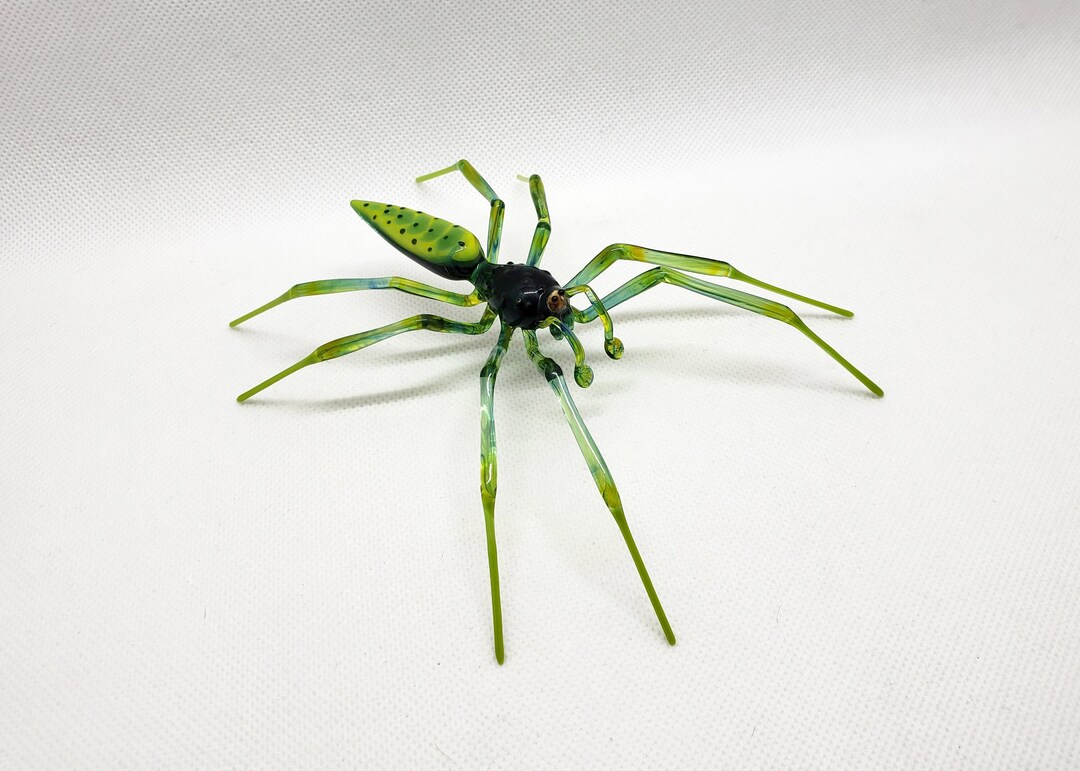 Lynx Spider, Oxyopes Salticus, Figurine Blown Glass Spider, Art Glass ...