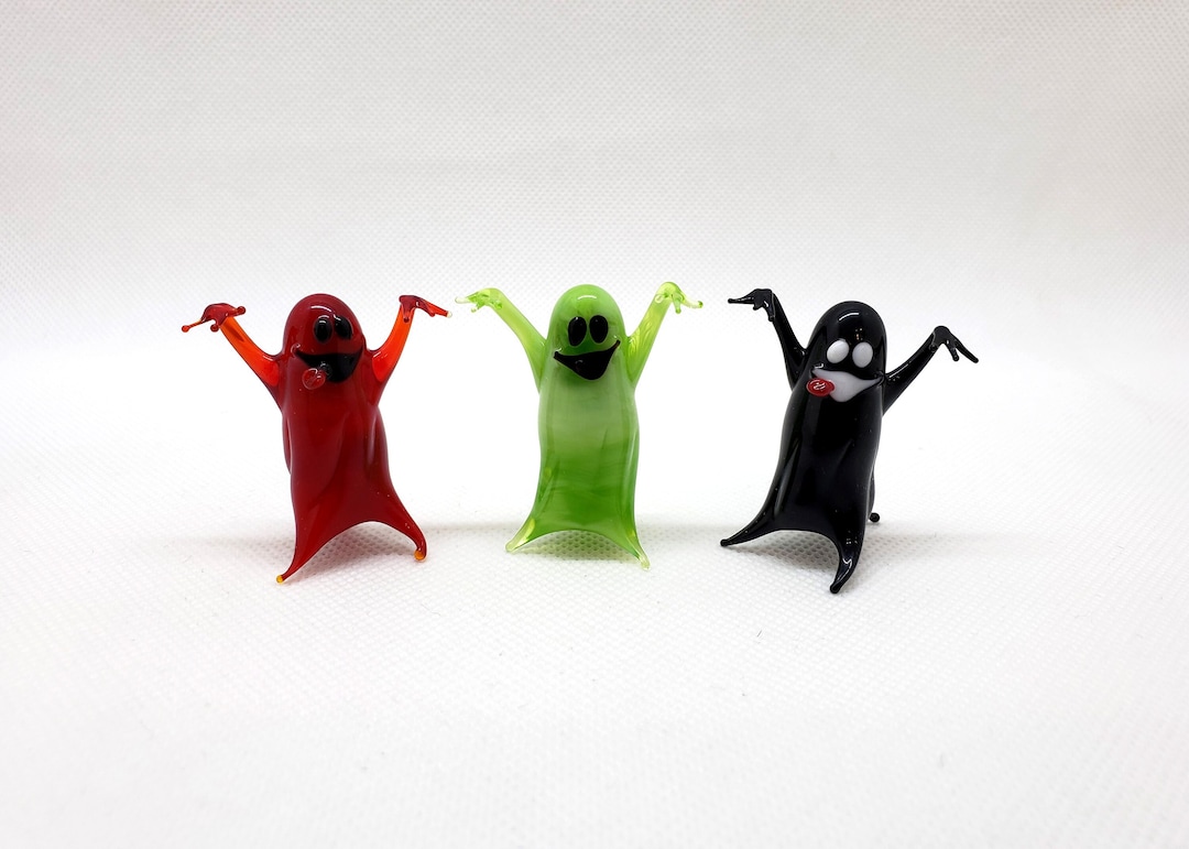 Glass Ghost Figurine, Figurine Ghost, Little Glass Ghost, Miniature ...