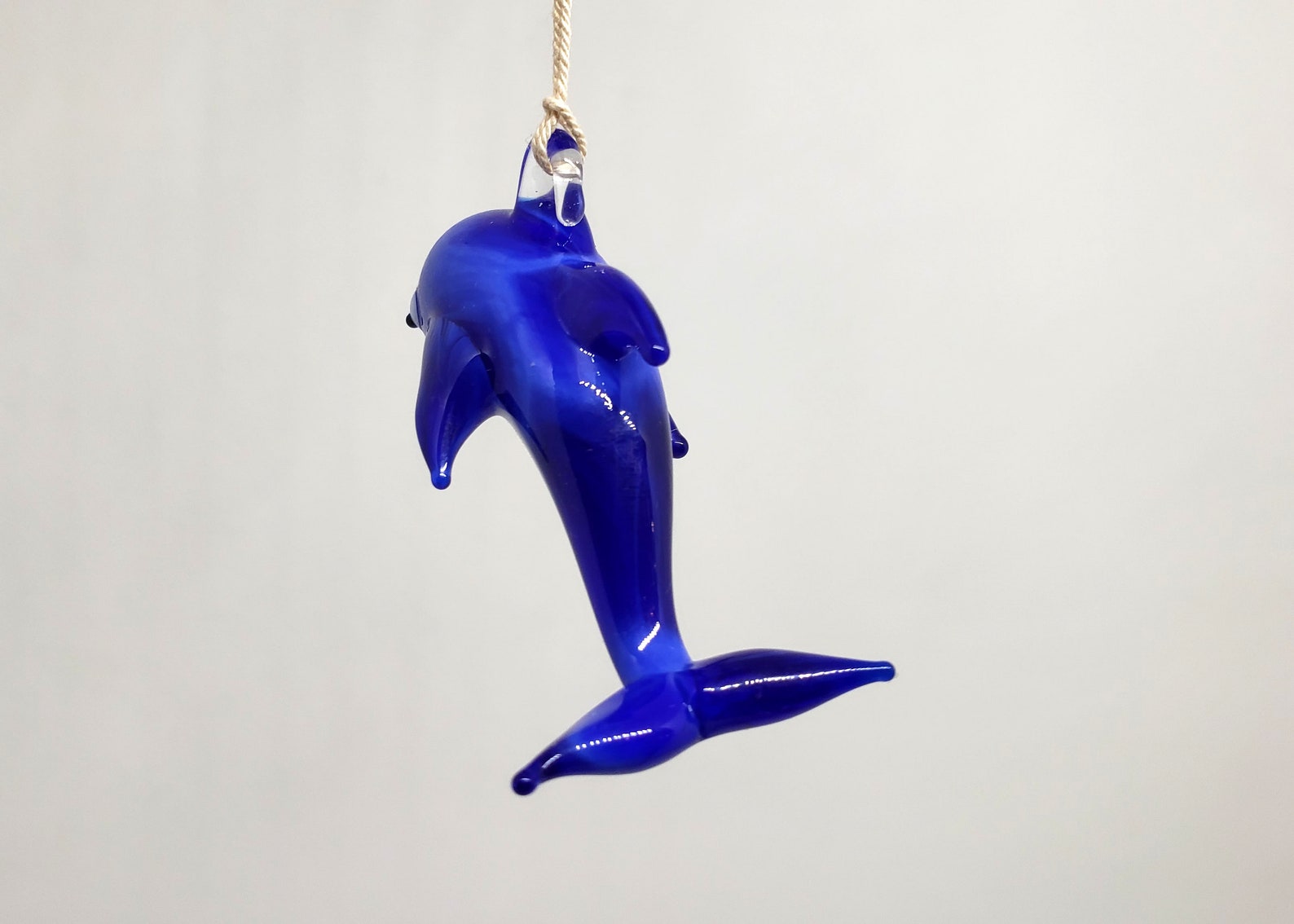 Hanging Dolphin Dolphin With Hanging Loop Glass Miniature - Etsy