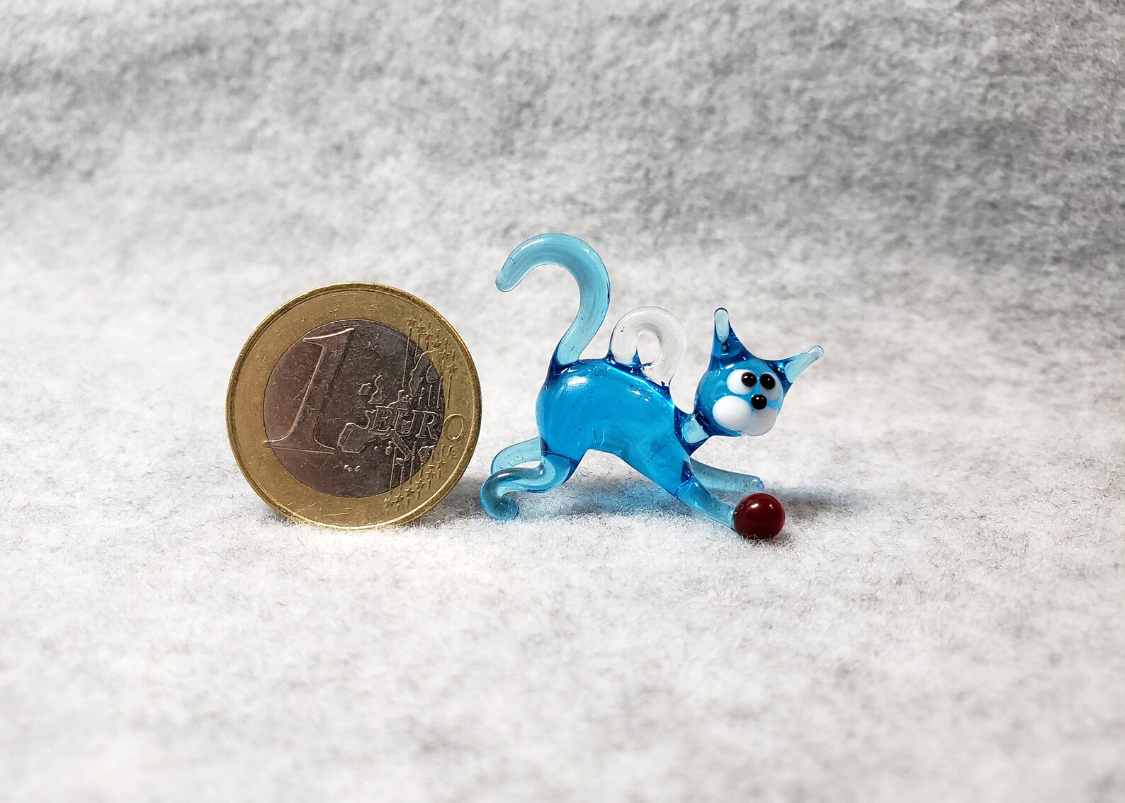 Miniature Cat With Hanging Loop Blown Glass Cat Glass Cat - Etsy