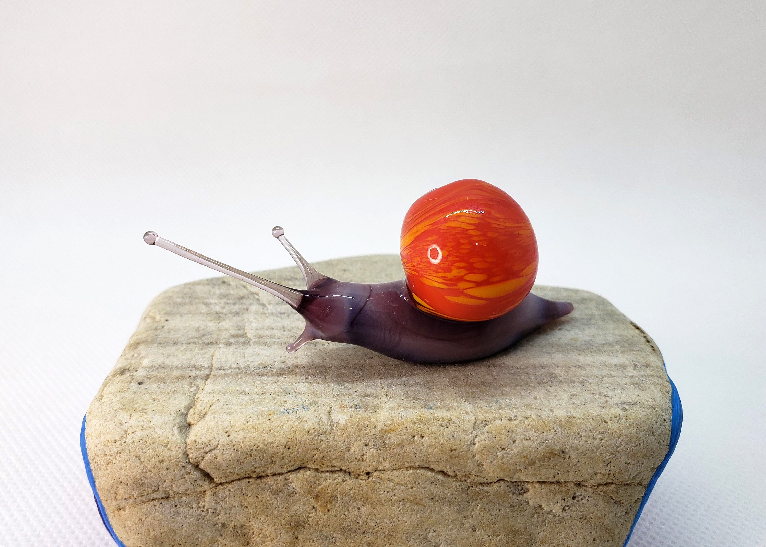 Snail Sculpture Blown glass Snail Art glass Glass Snail | Etsy