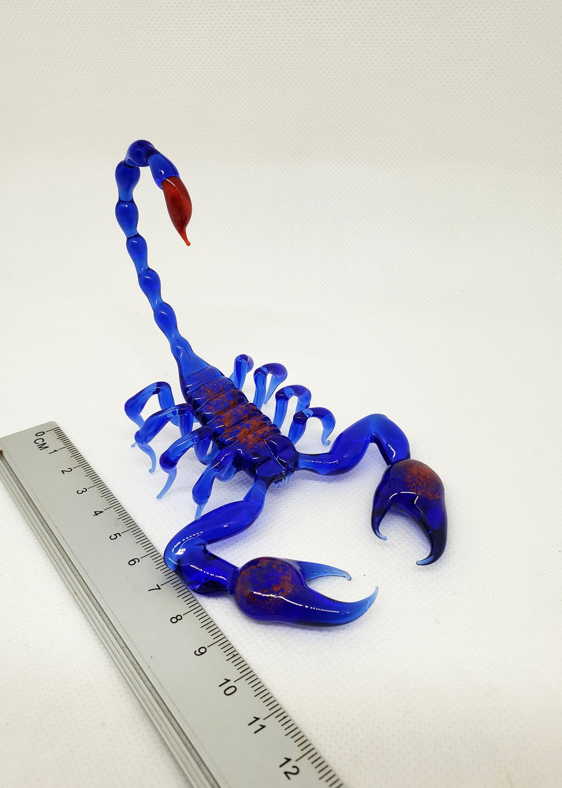 Blue Scorpion Figurine, Blue Glass Scorpion Figurine, Murano Glass ...