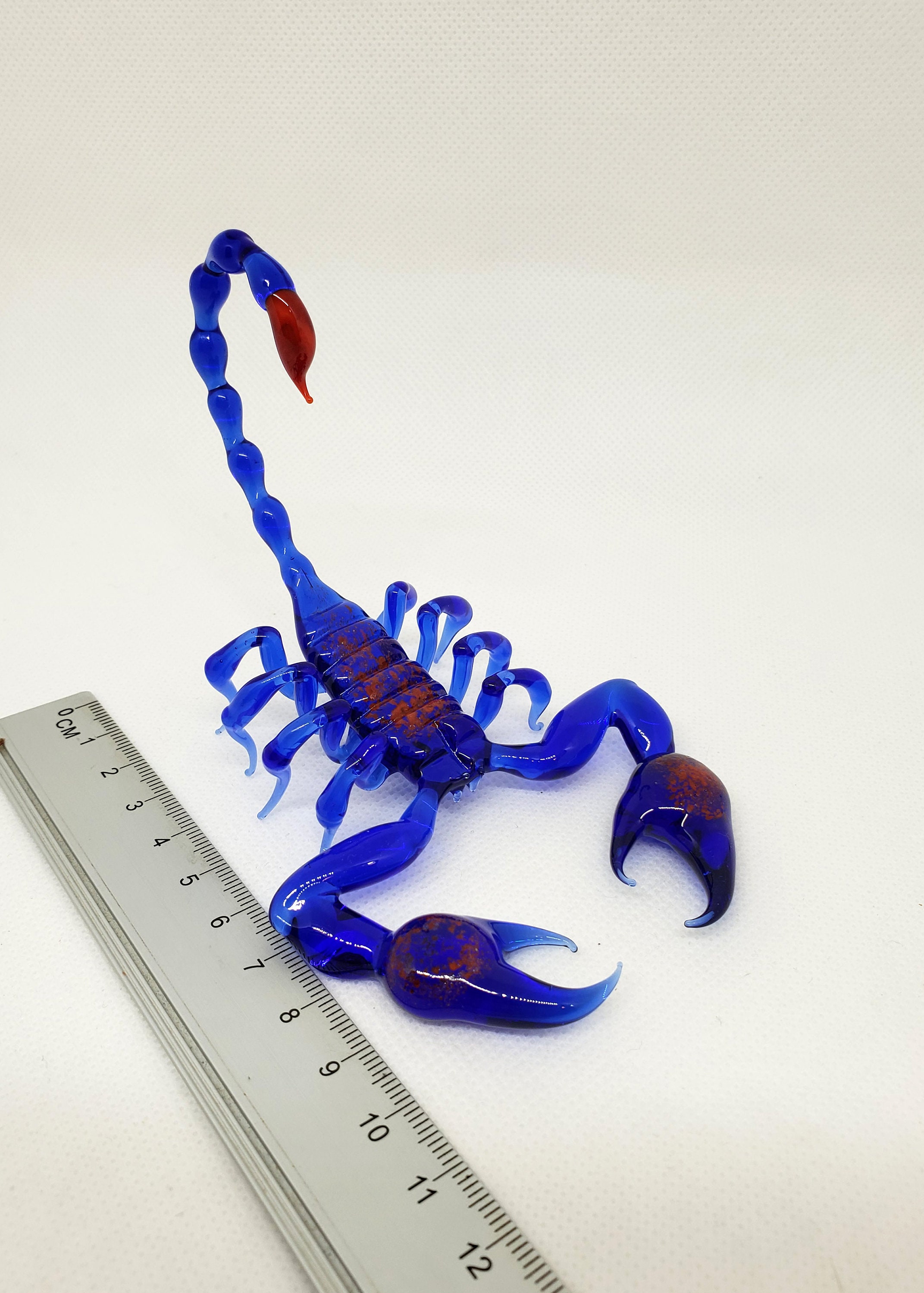 Blue Scorpion Figurine Blue Glass Scorpion Figurine Murano | Etsy