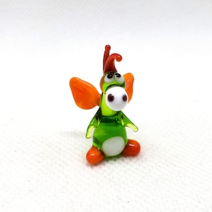 Glass Miniature Dragon, Blown Glass Dragon, Glass Miniature, Handblown ...