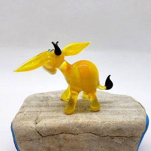 Handmade Glass Donkey Figurine, Collectible Handblown, Home Decor, Art ...