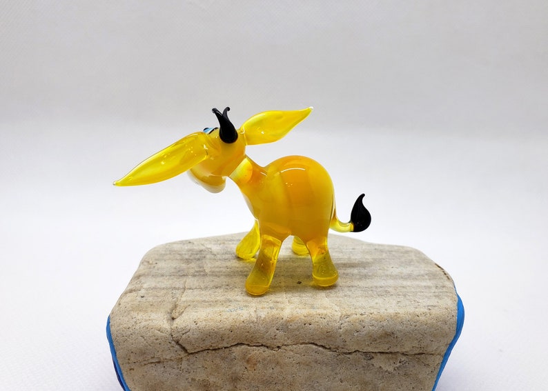 Handmade Glass Donkey Figurine, Collectible Handblown, Home Decor, Art ...