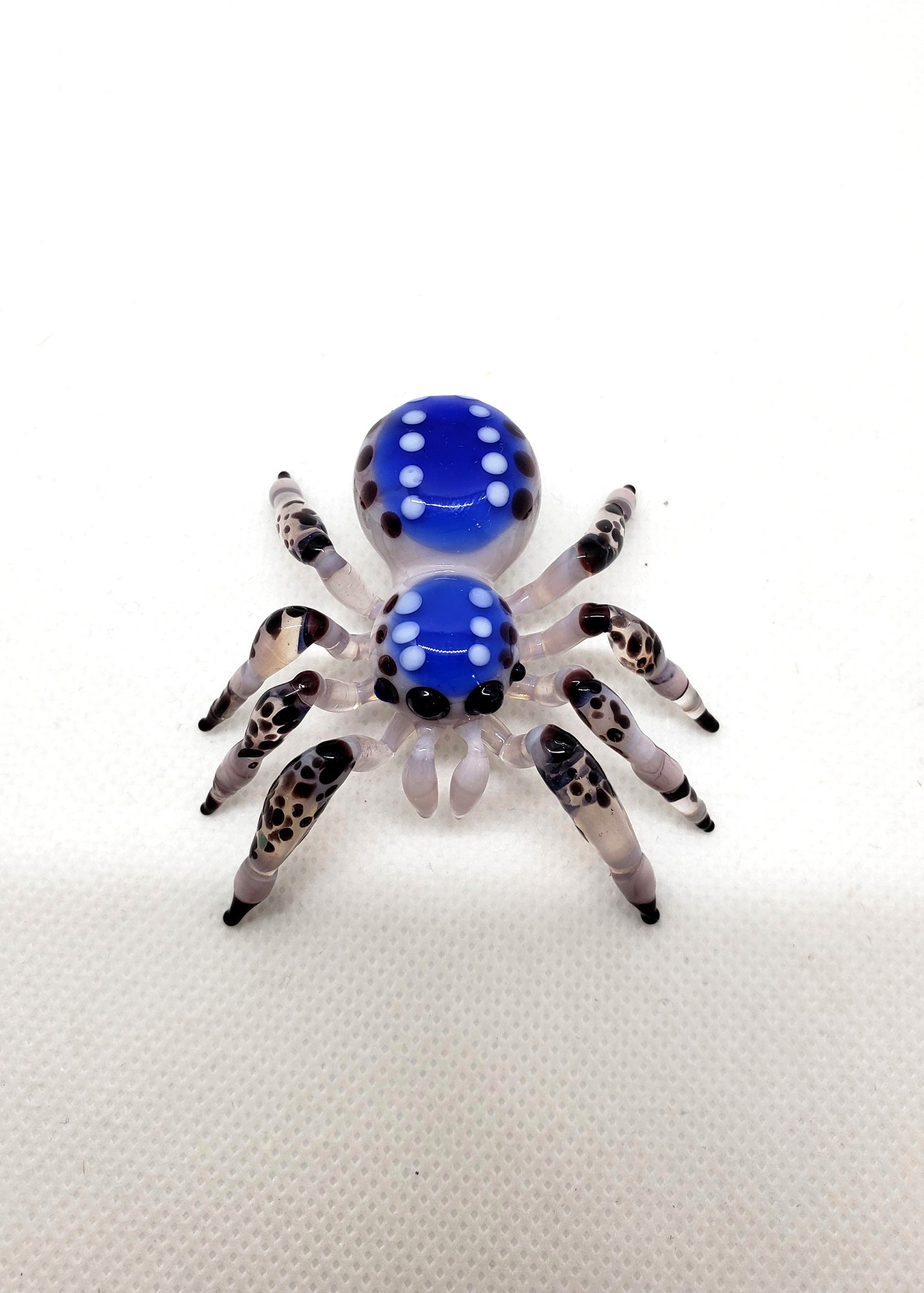 Glass Figurine Jumping Spider Glass Brown Spider Handblown - Etsy