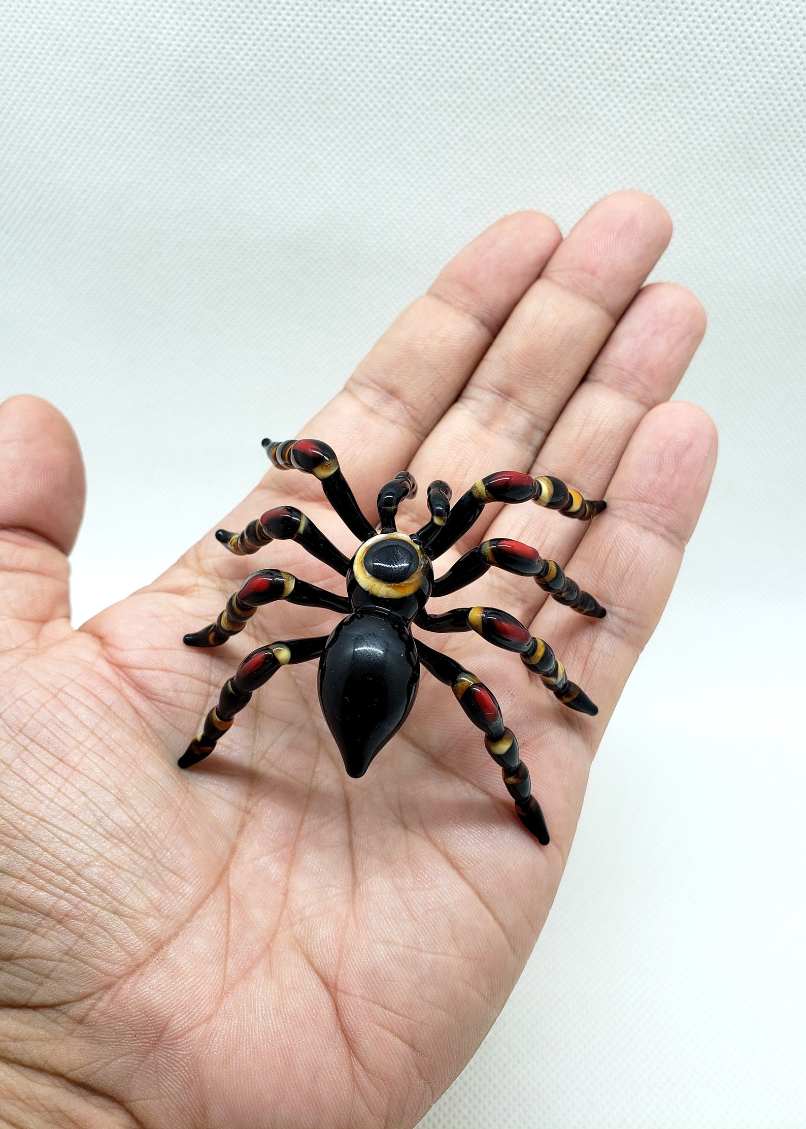 Glass Figurine Tarantula, Hand Blown Glass Tarantula, Blown Glass ...