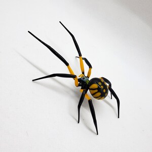 Yellow Spider Figurine, Handcrafted Glass Animal, Figurine Blown Glass ...