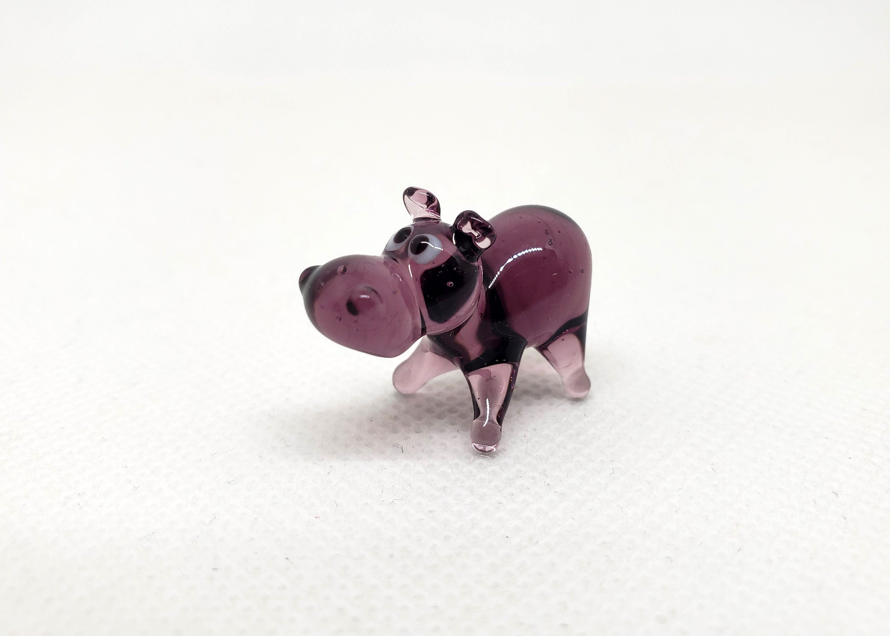 Glass Miniature Hippo Blown Glass Hippo Glass Hippo | Etsy