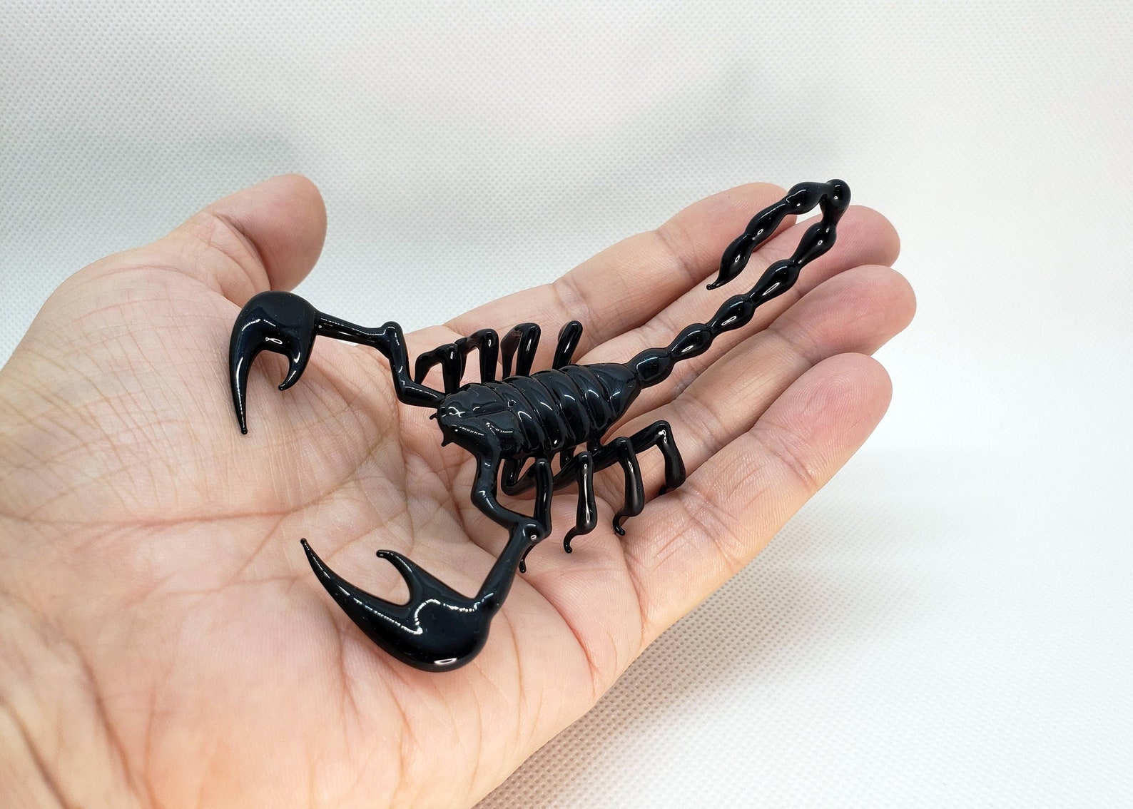 Handblown Scorpion Black Glass Scorpion Figurine Scorpion - Etsy