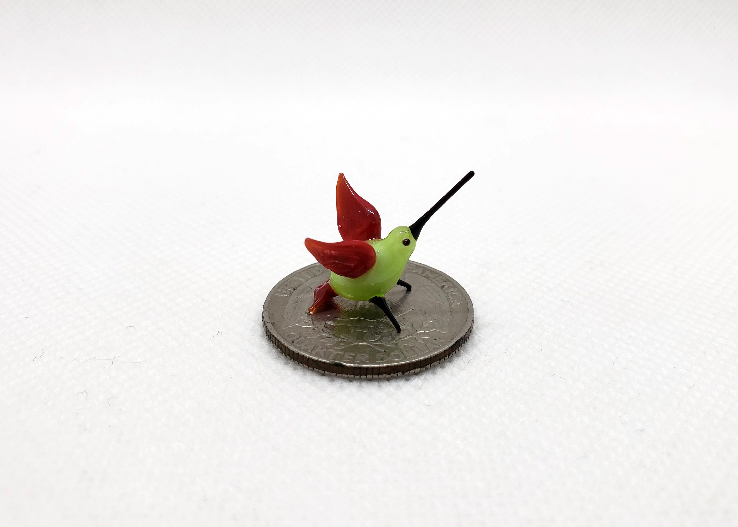 Super Mini Glass Hummingbird, Glass Miniature, Bird Sculpture, Small ...