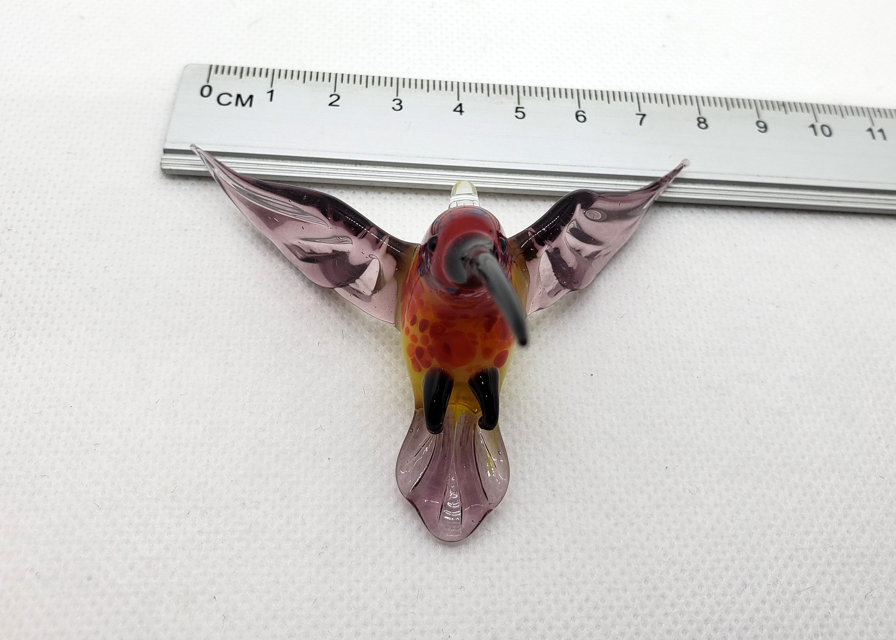 Glass Hummingbird Figurine Flying Birds Hummingbird - Etsy