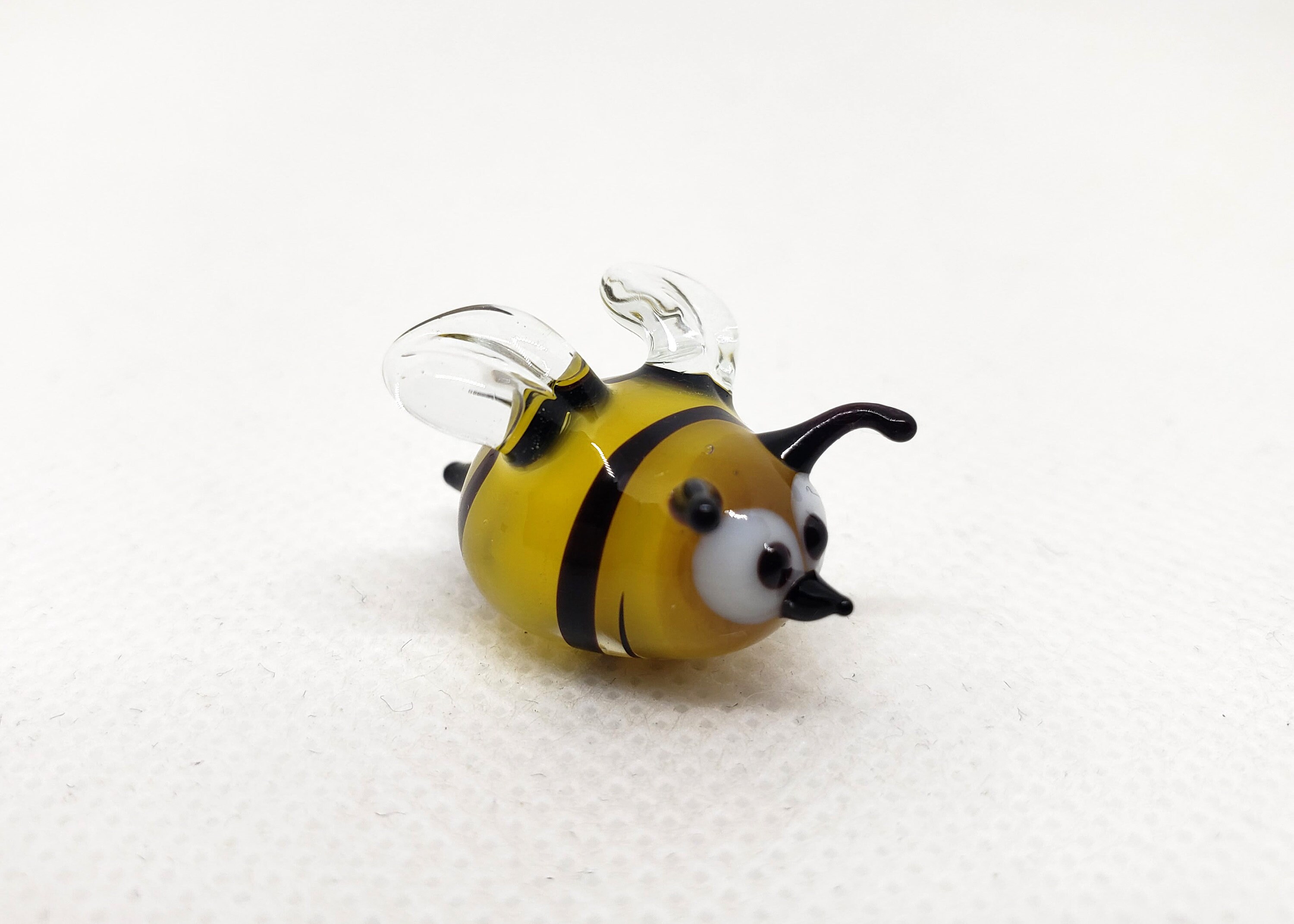 Glass miniature Bee Glass miniature Small Glass Figurine | Etsy