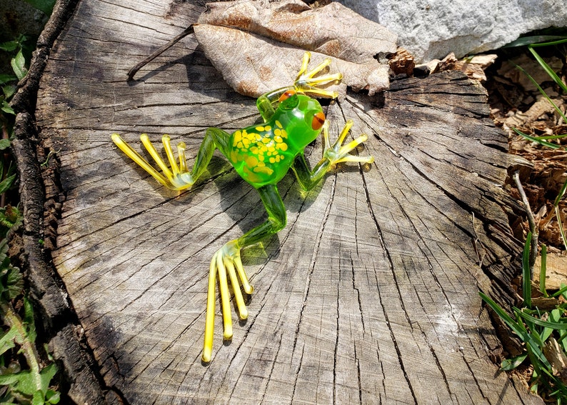 Tree Frog Agalychnis Callidryas Glass Frog Art Glass Blown - Etsy