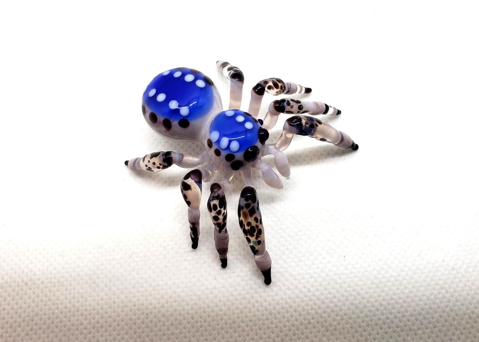 Glass Figurine Jumping Spider, Glass Brown Spider, Handblown Glass ...