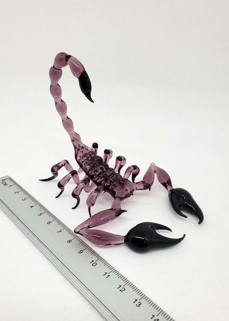 Purple Scorpion Figurine, Purple Glass Scorpion Figurine, Handblown ...