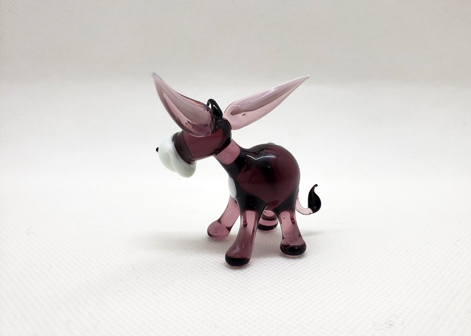 Purple Donkey Figurine, Blown Glass Donkey Figure, Donkey Figurine ...