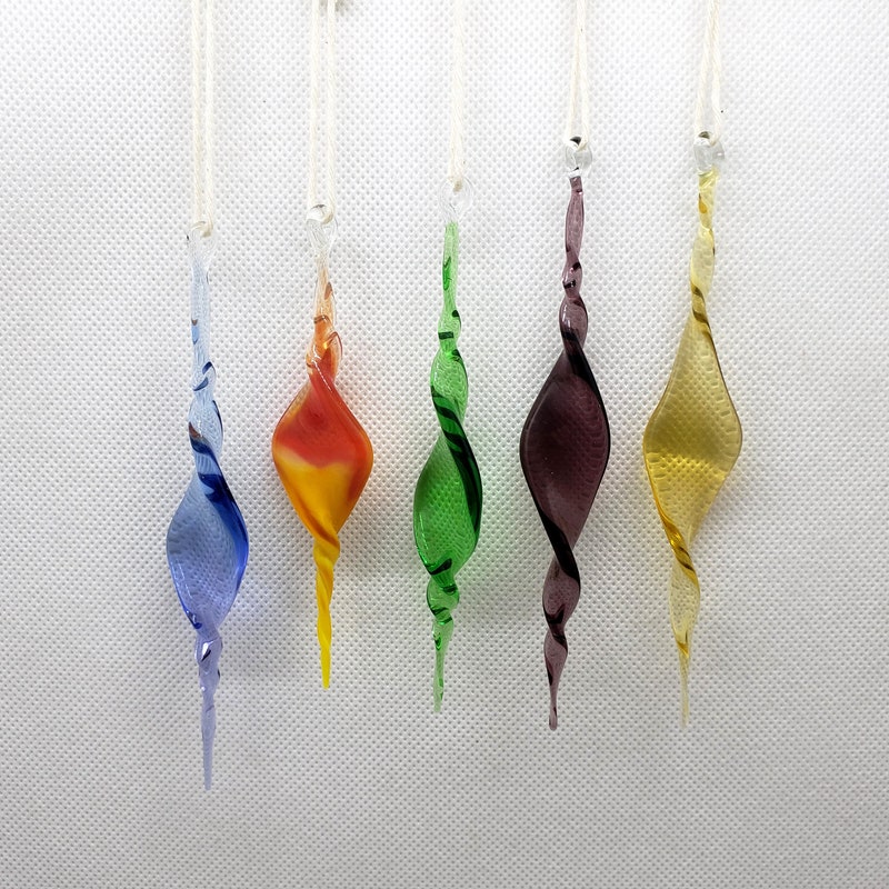 Glass Icicles - Etsy