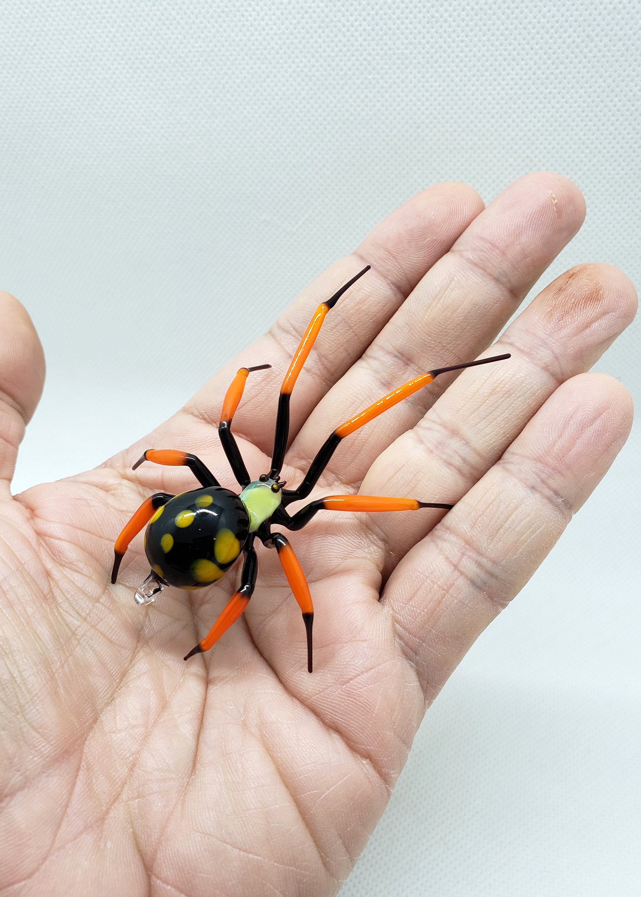 Hanging Red Spider Handcrafted glass animal Figurine Blown | Etsy