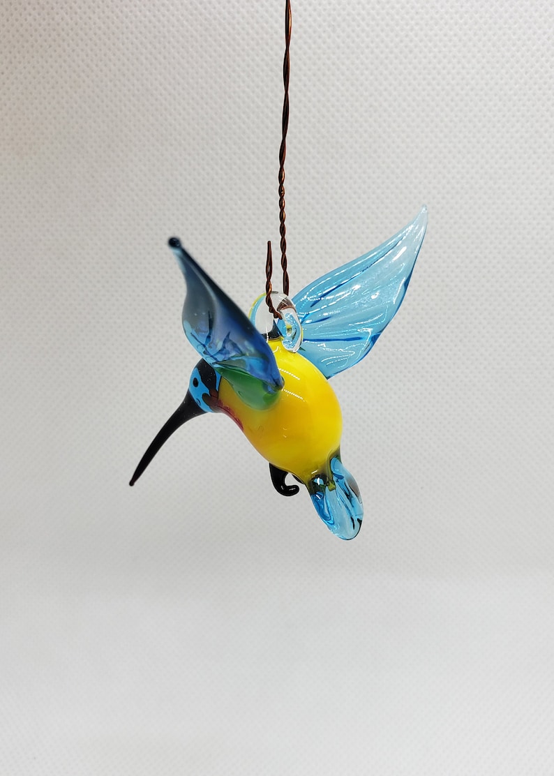 Glass Hummingbird Figurine Flying Birds Hummingbird Glass - Etsy Canada