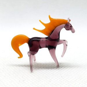Miniature Horse, Glass Horse Sculpture, Small Glass Figurine, Glass ...