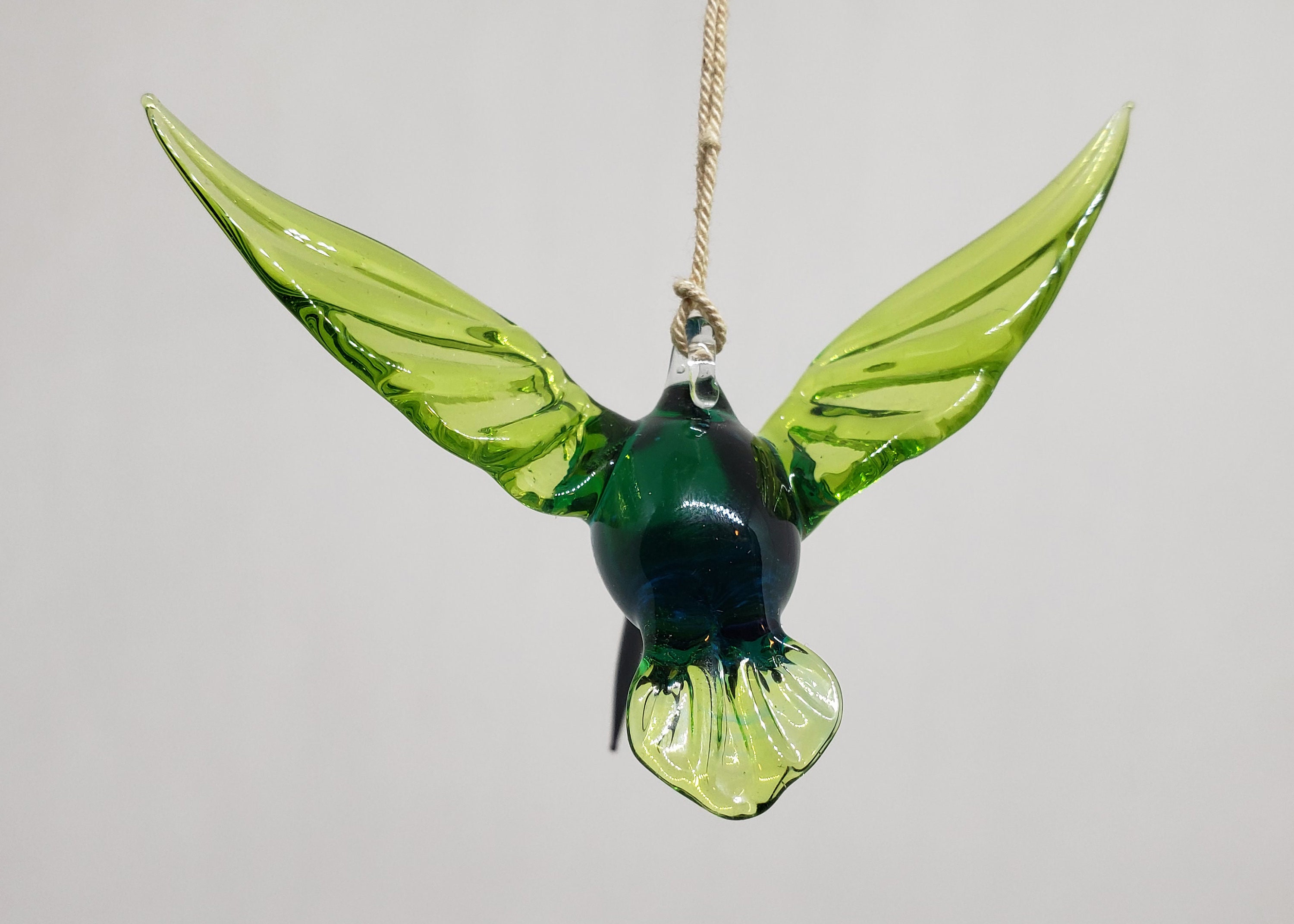 Glass Hummingbird Figurine Flying Birds Hummingbird Glass - Etsy