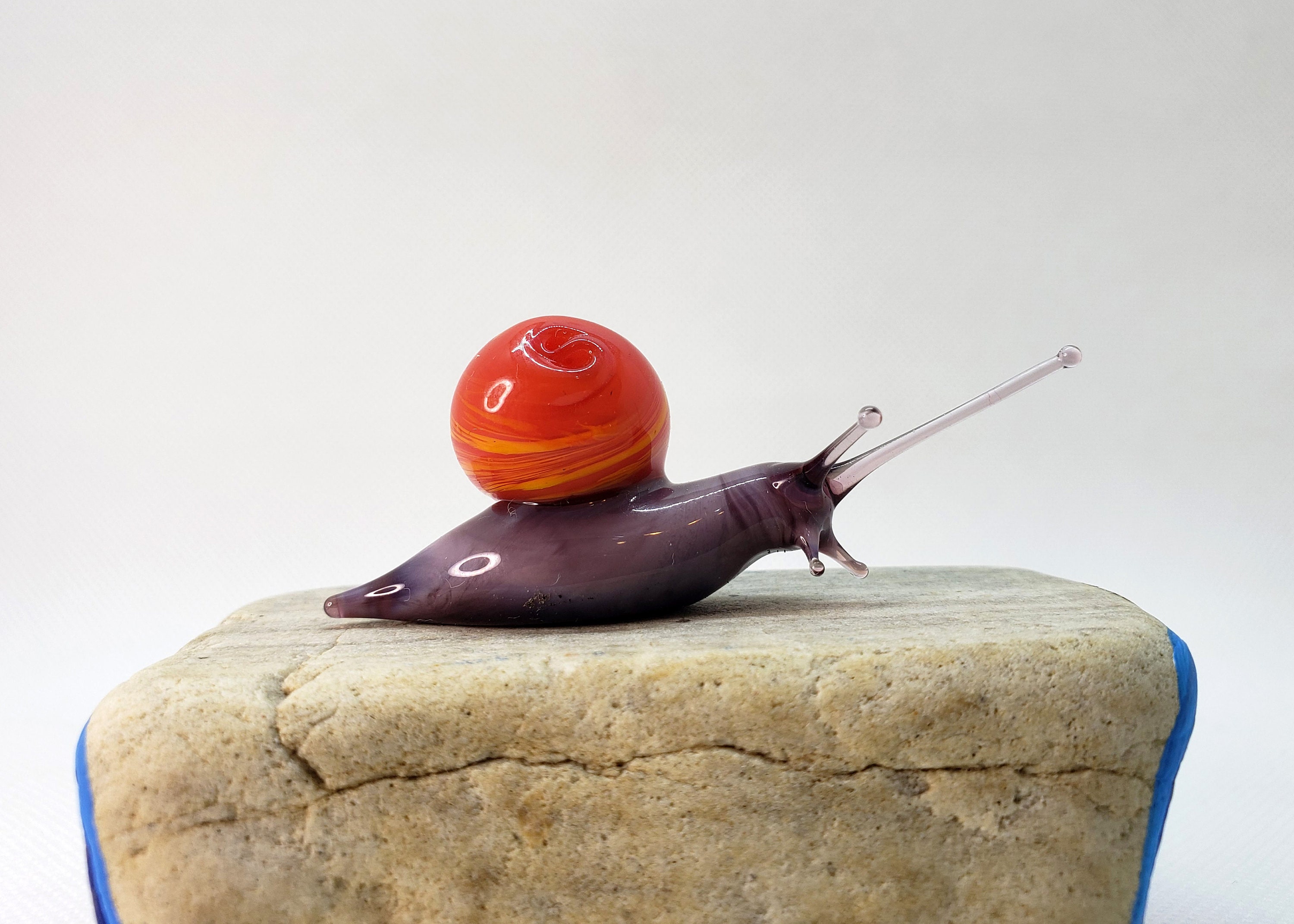 Snail Sculpture Blown glass Snail Art glass Glass Snail | Etsy