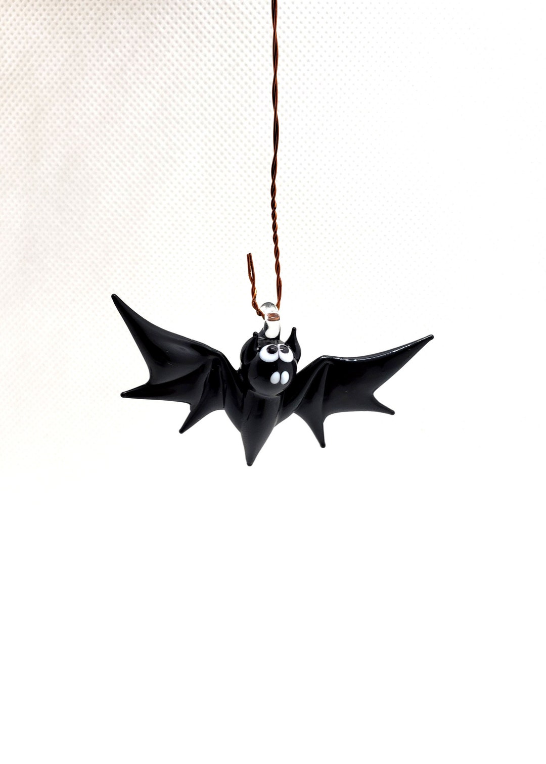 Glass Pendant Bat, Glass Miniature Bat, Bat Necklace, Lampwork, Hand ...