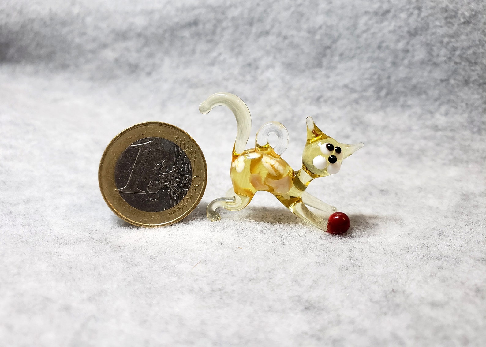 Miniature Cat With Hanging Loop Blown Glass Cat Glass Cat - Etsy