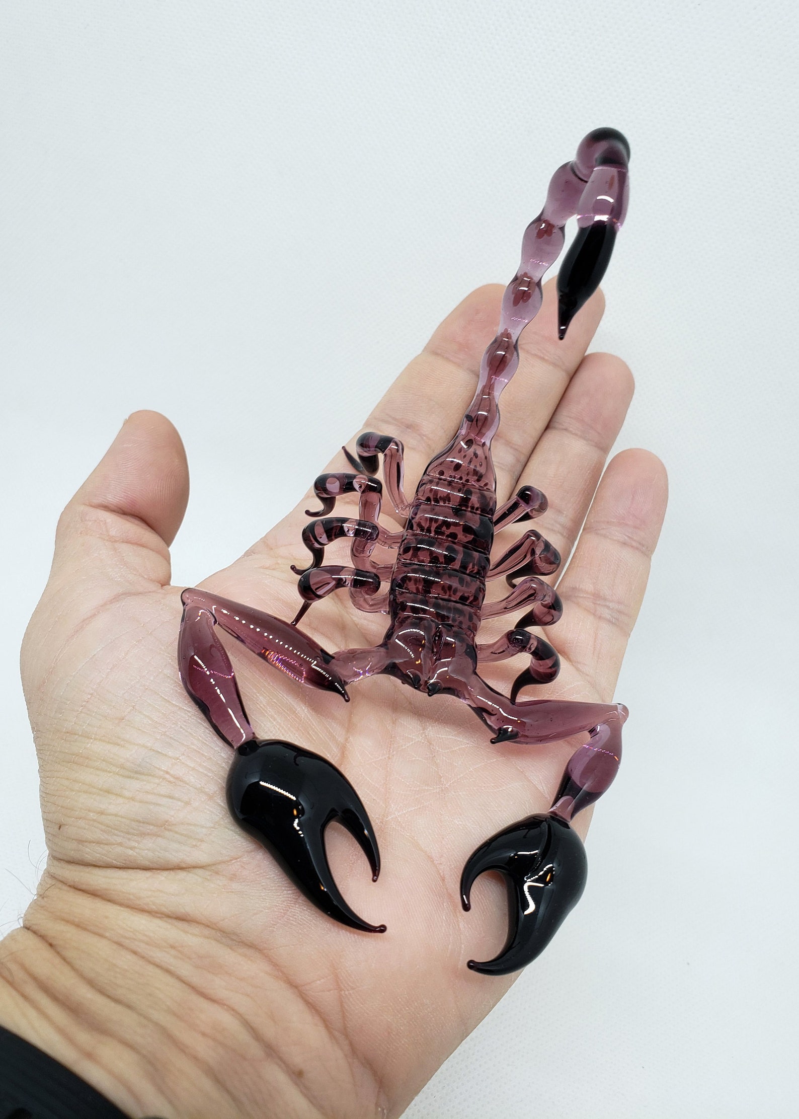 Purple Scorpion Figurine, Purple Glass Scorpion Figurine, Handblown ...