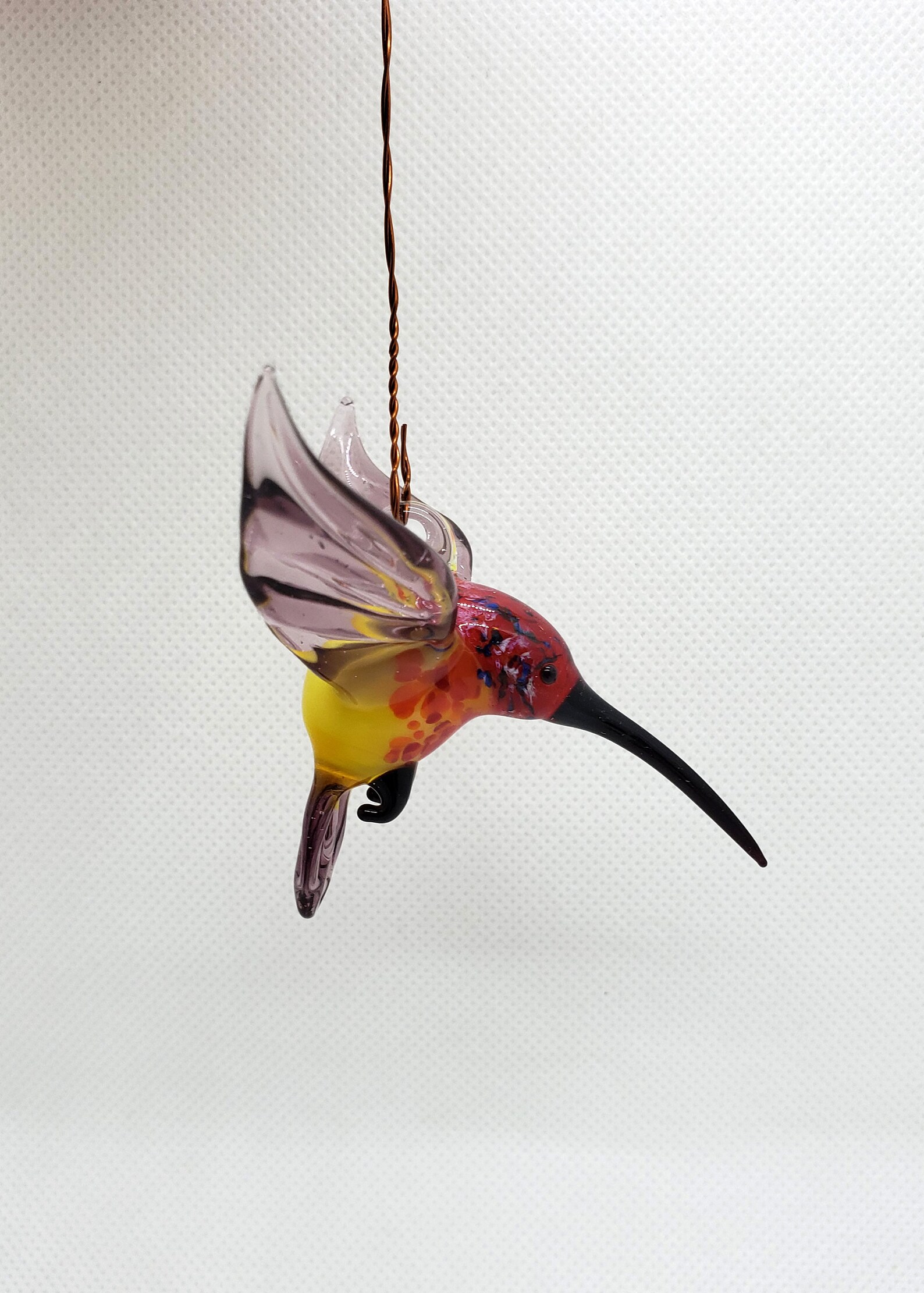 Glass Hummingbird Figurine Flying Birds Hummingbird - Etsy