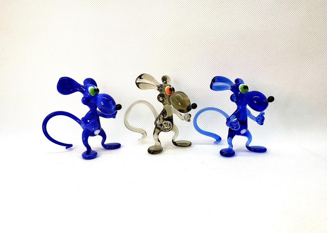 Rat Figurine, Figurine Blown Glass Rat, Rat Animals Glass, Glass Rat ...
