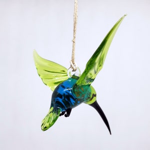 Glass Hummingbird Figurine, Flying Birds Hummingbird, Glass Animals ...