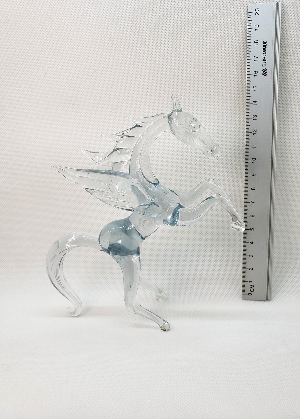 Blown Glass Pegasus Figurine: Handmade Mythical Creature - Etsy