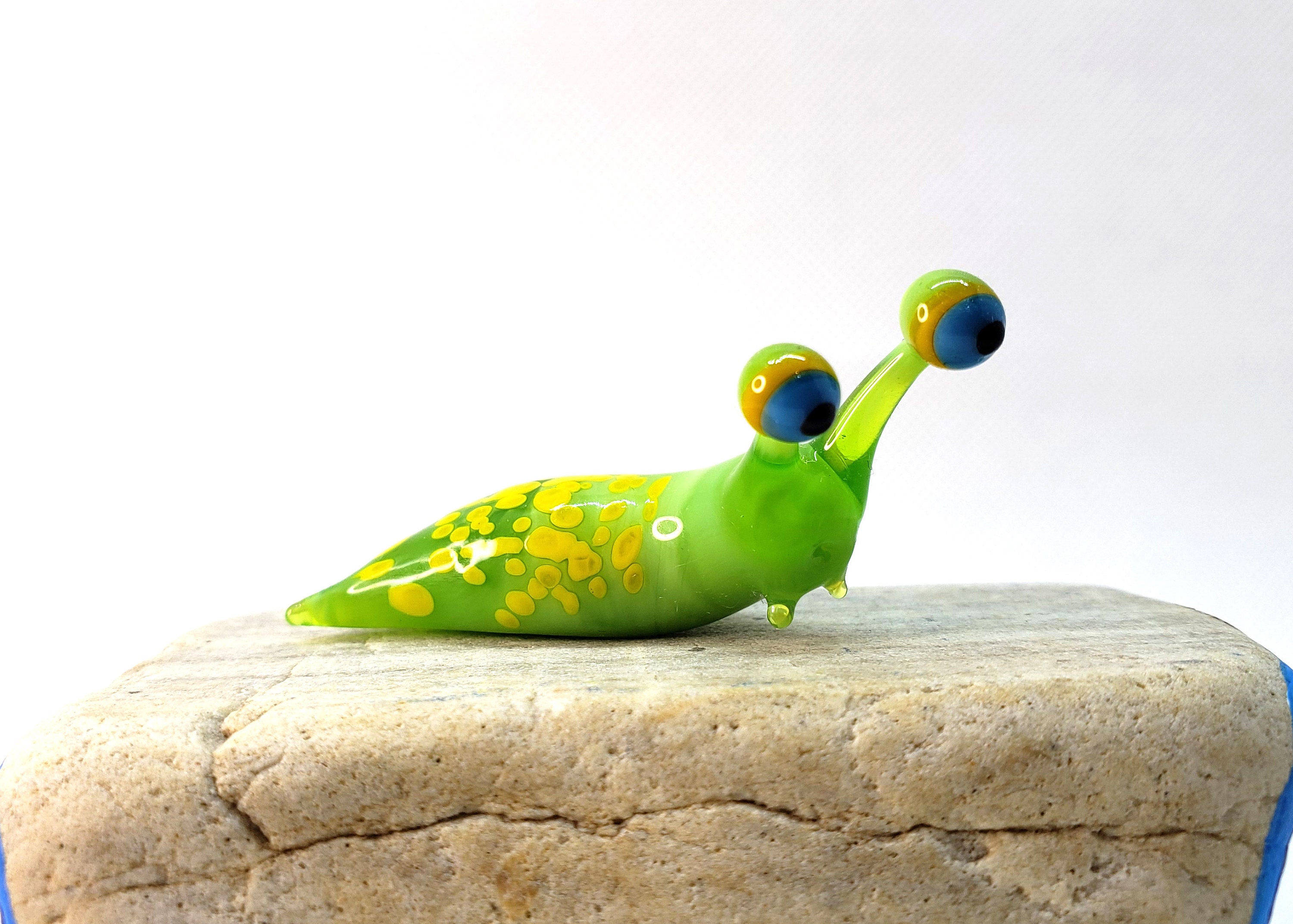 Crazy Slug Figurine, Blown Glass Slug, Art Glass Slug, Slug Collection ...