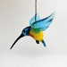 Glass Hummingbird Figurine, Flying Birds Hummingbird, Glass Animals ...