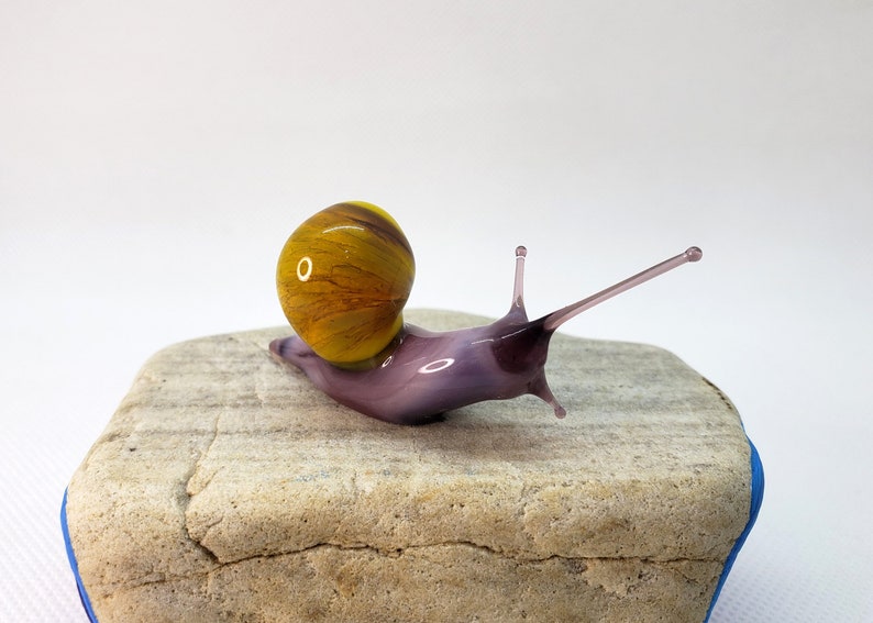 Snail Sculpture Blown Glass Snail Art Glass Glass Snail | Etsy