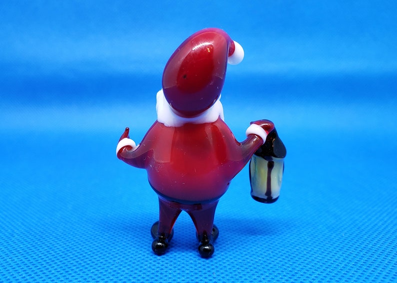 Santa Claus With a Lantern, Blown Glass, Art Glasst, Santa Claus ...