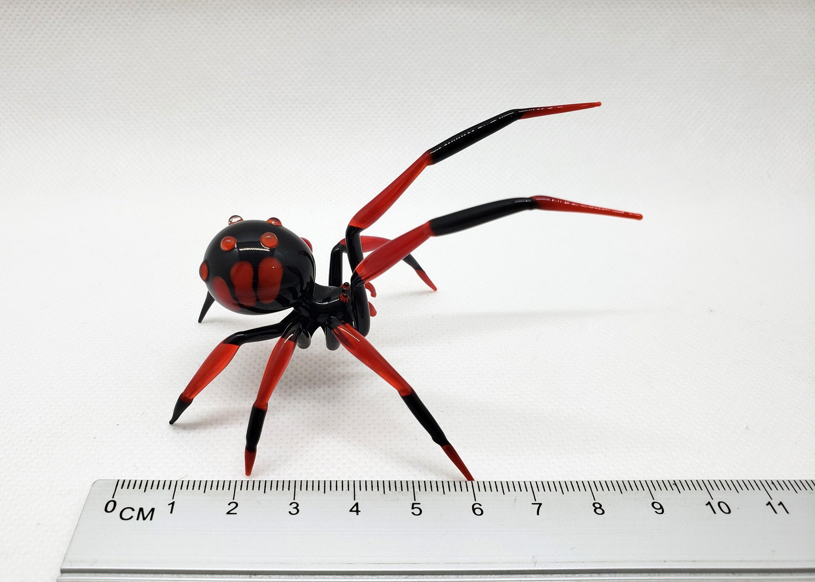 Glass Red Spider Figurine Handcrafted Glass Animal Figurine - Etsy