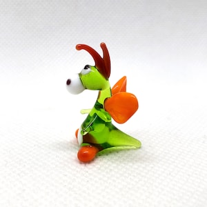 Glass Miniature Dragon, Blown Glass Dragon, Glass Miniature, Handblown ...