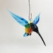 Glass Hummingbird Figurine, Flying Birds Hummingbird, Glass Animals ...