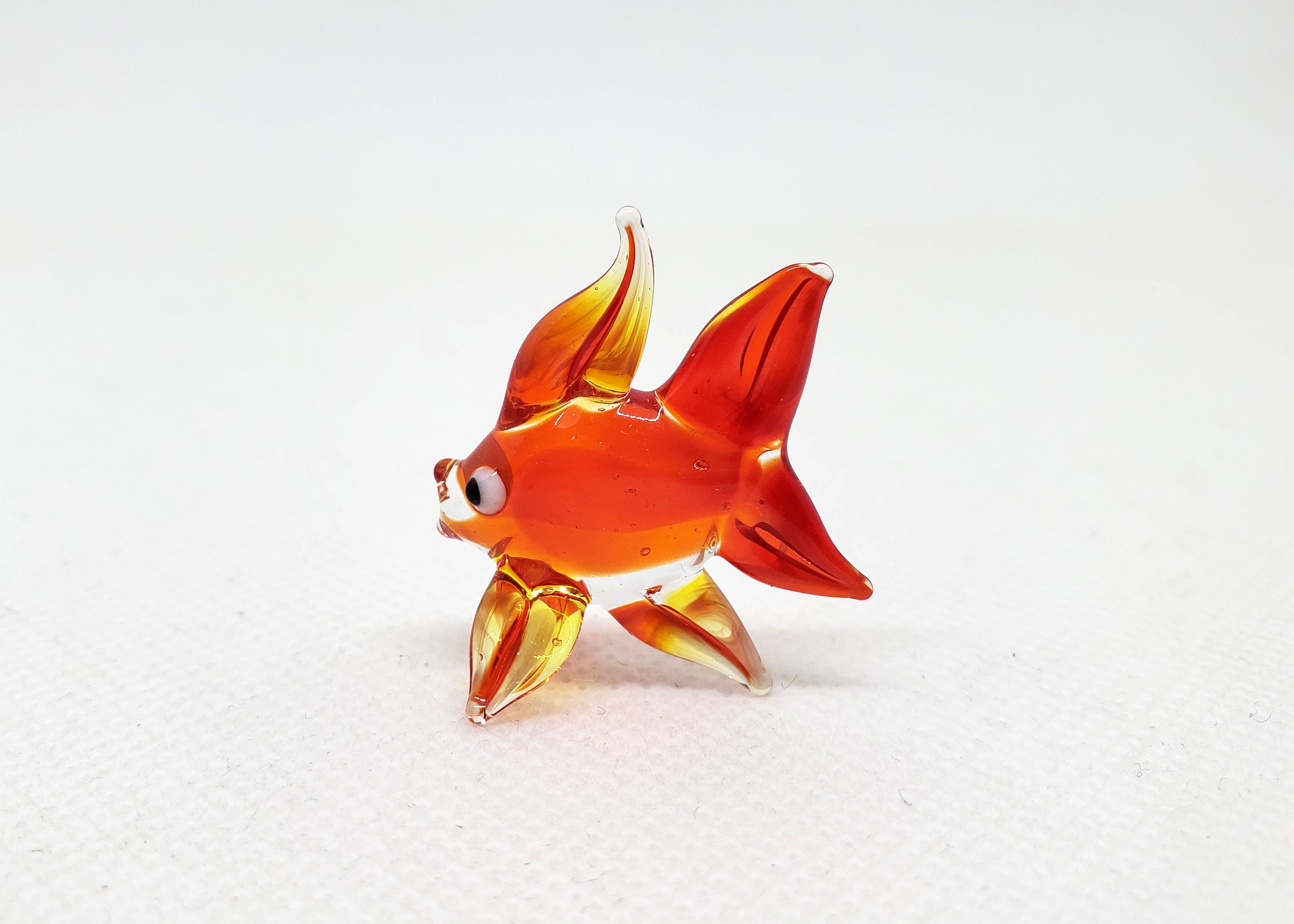 Glass Miniature Fish Glass fish figurine Fish sculpture | Etsy