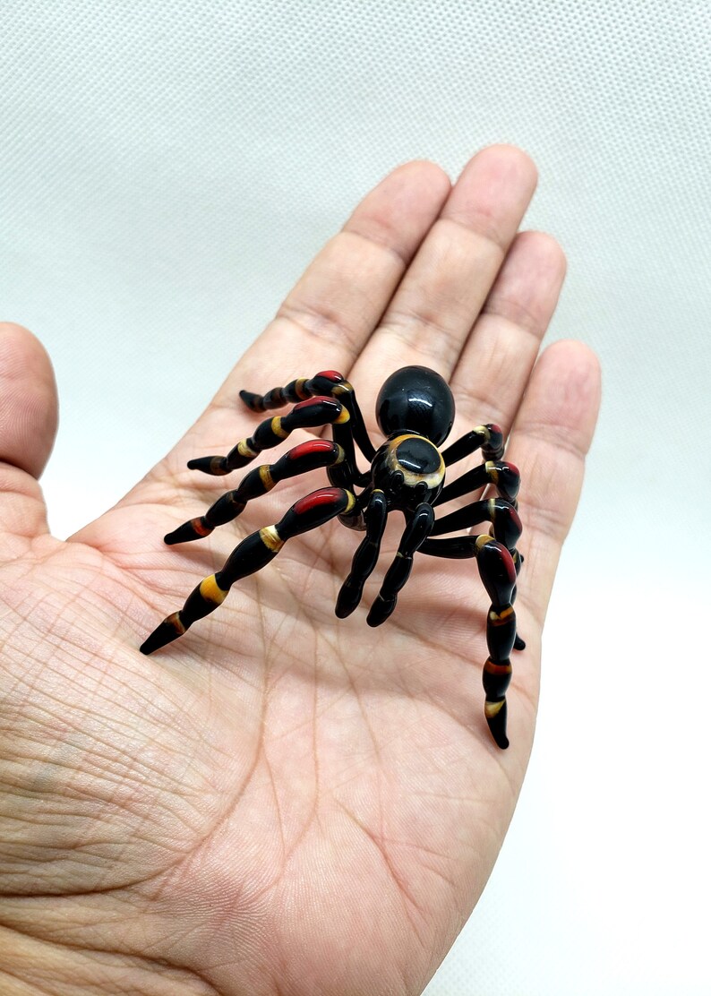 Glass Figurine Tarantula, Hand Blown Glass Tarantula, Blown Glass ...
